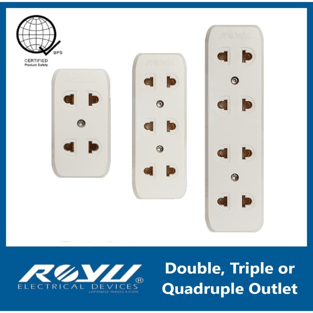 ORIGINAL Royu Surface Type Double Triple Quadruple Convenience Outlet ...