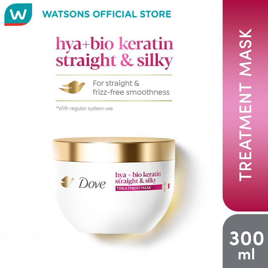 DOVE Hya+Bio Keratin Straight & Silky Treatment Mask 300ml | Shopee ...