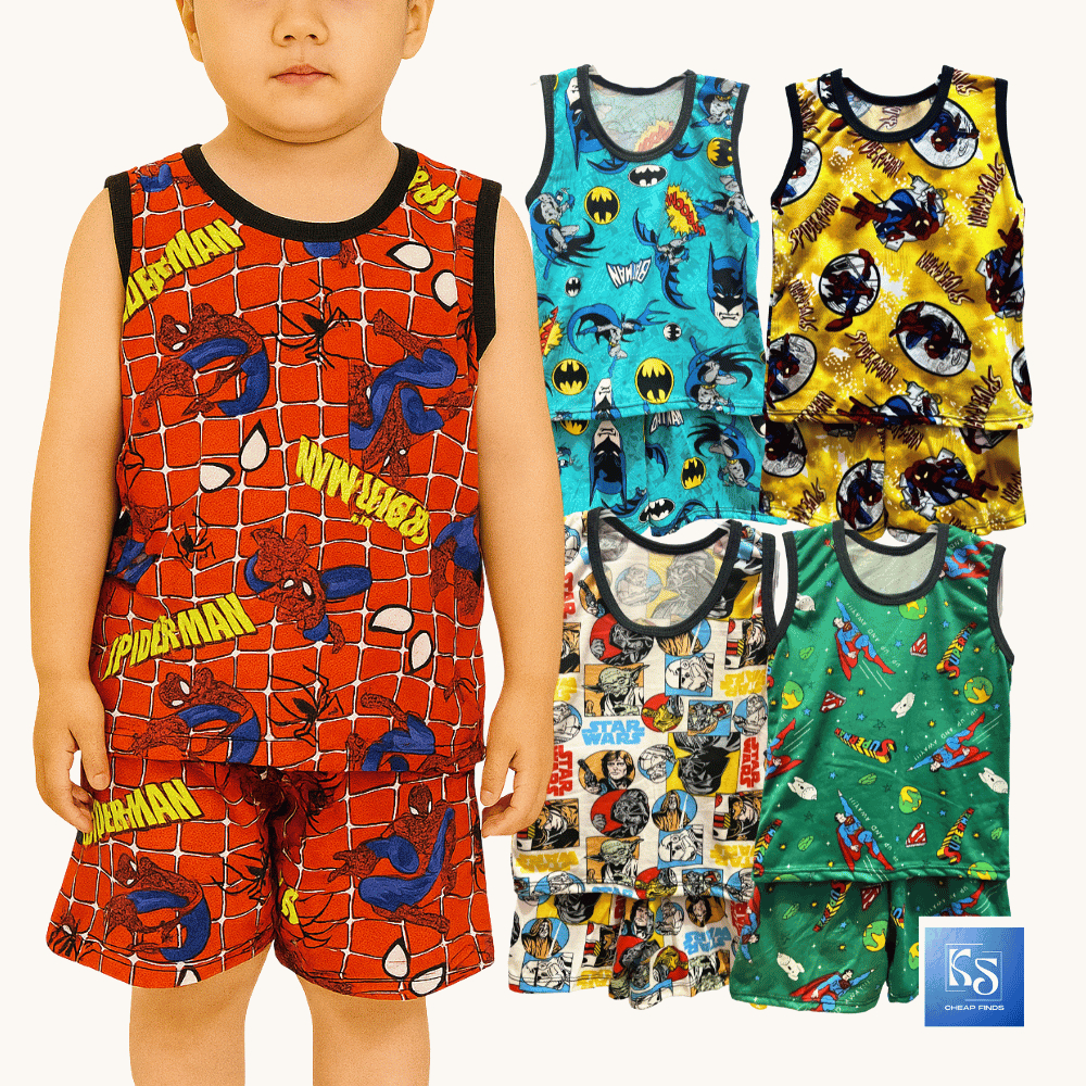 ks.cheapfinds PRINTED KIDS SANDO SHORT TERNO FOR BOYS (4 SIZES ...