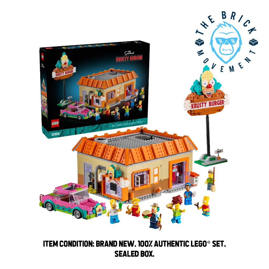 THE SIMPSONS 10352 Krusty Burger Set | Shopee Philippines