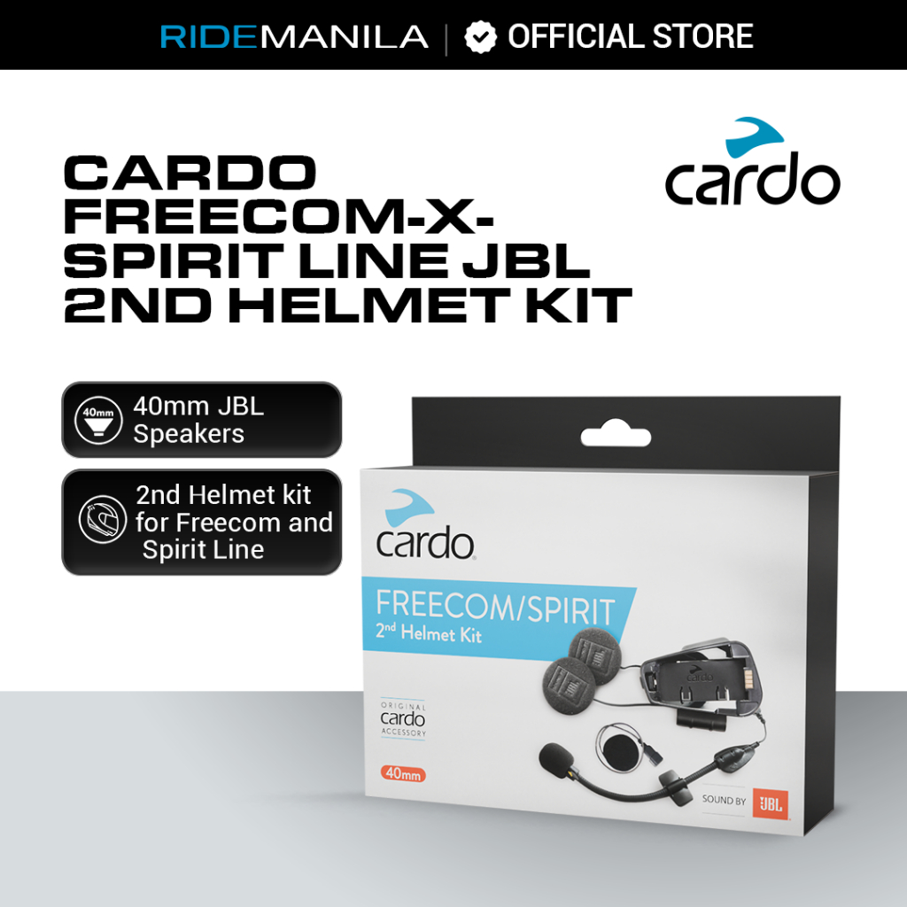 RideManila CARDO Freecom-X-Spirit Line JBL 2nd Helmet Kit | Shopee ...
