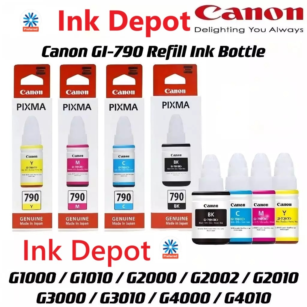 GENUINE CANON GI-790 BOX INK for G1000 G2000 G3000 G4000 G1010 G2010 ...