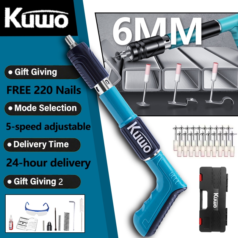 KUWO Nail Gun Heavy Duty Nail Gun Concrete Rivet Tool Original Steel ...