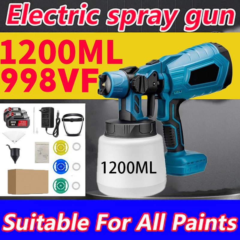 998VF Cordless Spray Gun For Paint Electric Rechargeable Spray Paint ...
