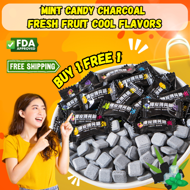 SUPER DISCOUNT - Mint Candy Charcoal fresh 50-100 Pieces Fruit Cool And ...