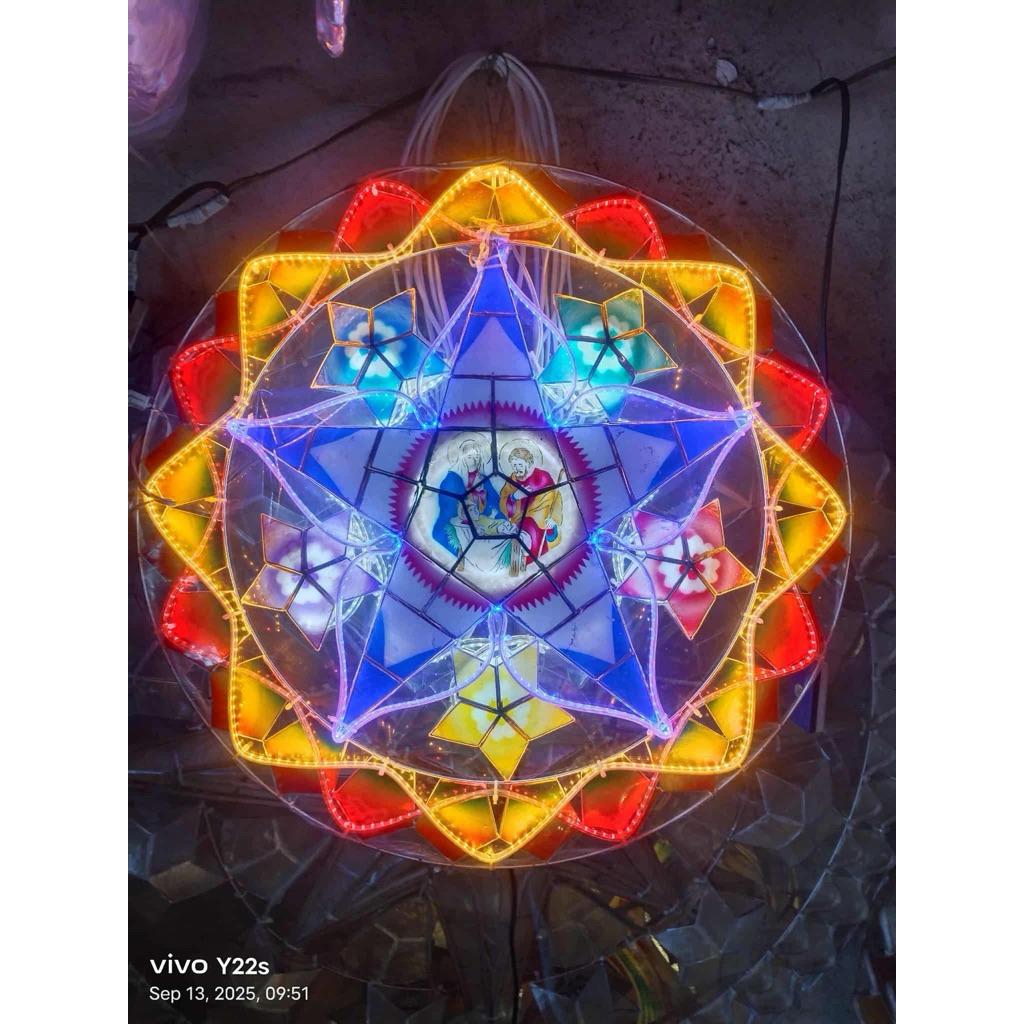 Christmas Parol 25 inches Native Capiz Lantern with Holy Family ...