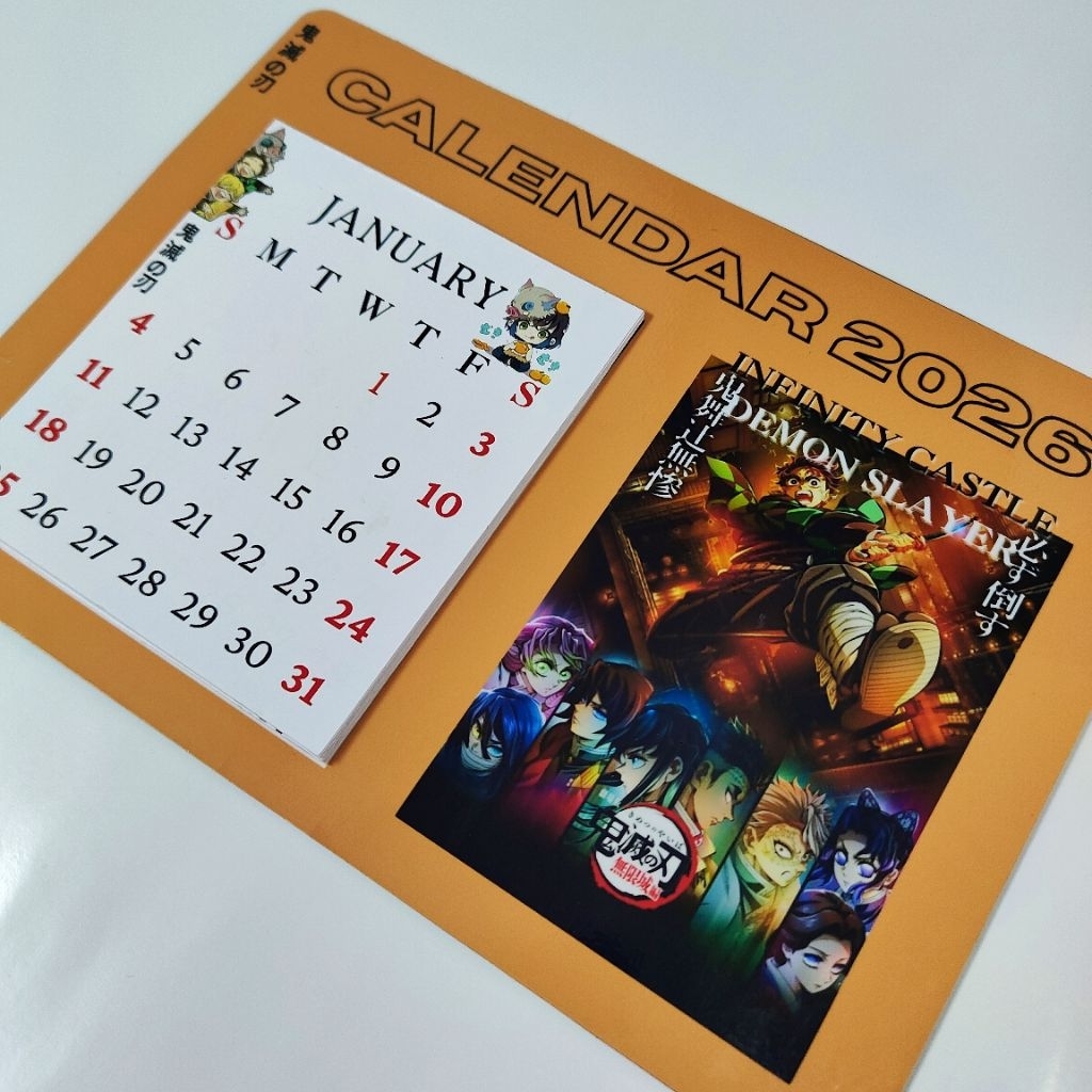 Demon Slayer 2026 Magnetic Calendar Sheet – Anime Character Design ...