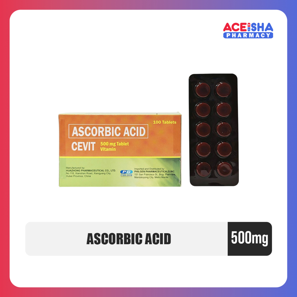 CEVIT 500mg Tablet - Ascorbic Acid Vitamin C | Shopee Philippines