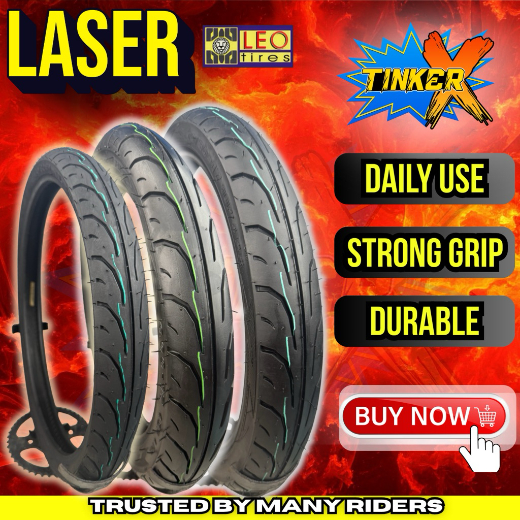 Motorcycle Tire Leo laser Tube Type Murang Gulong Ng Motor Size 14/17 ...
