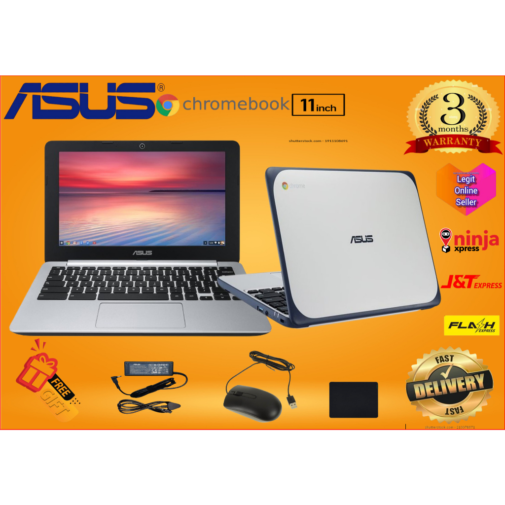 ASUS Chromebook C202s WITH CHROME OS 11.6" Intel celeron | Shopee ...