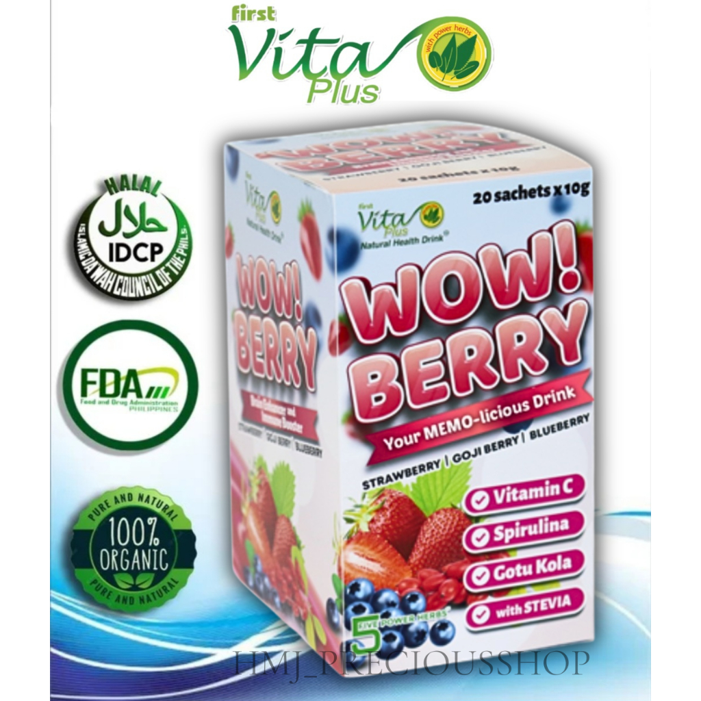 FIRST VITA PLUS WOW! BERRY YOUR MEMO-LICIOUS DRINK (20 SACHETS ...