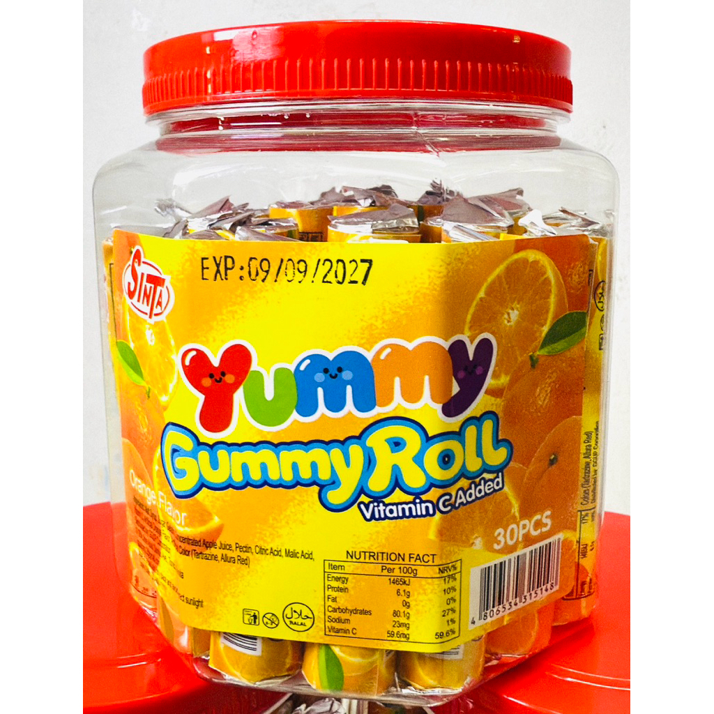 Yummy Gummy Orange Roll !!! 30pcs/Jar | Shopee Philippines