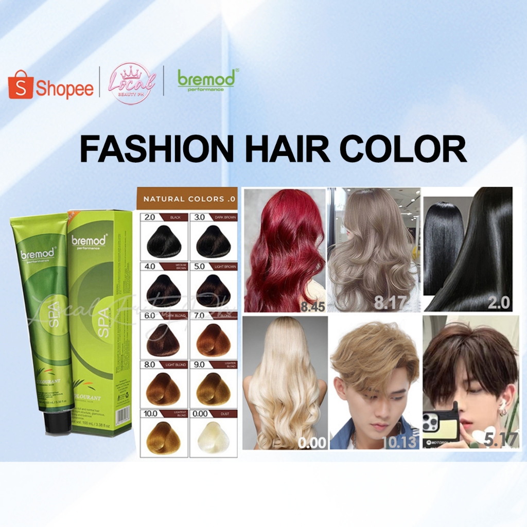 Bremod Hair Color 8.17 Milk Tea Ash 0.00 Dust 6.17 Honey Tea Brown 8.45 ...