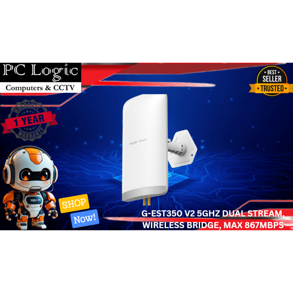 PC LOGIC | RG-EST350 V2 5GHZ DUAL STREAM, WIRELESS BRIDGE, MAX 867MBPS ...