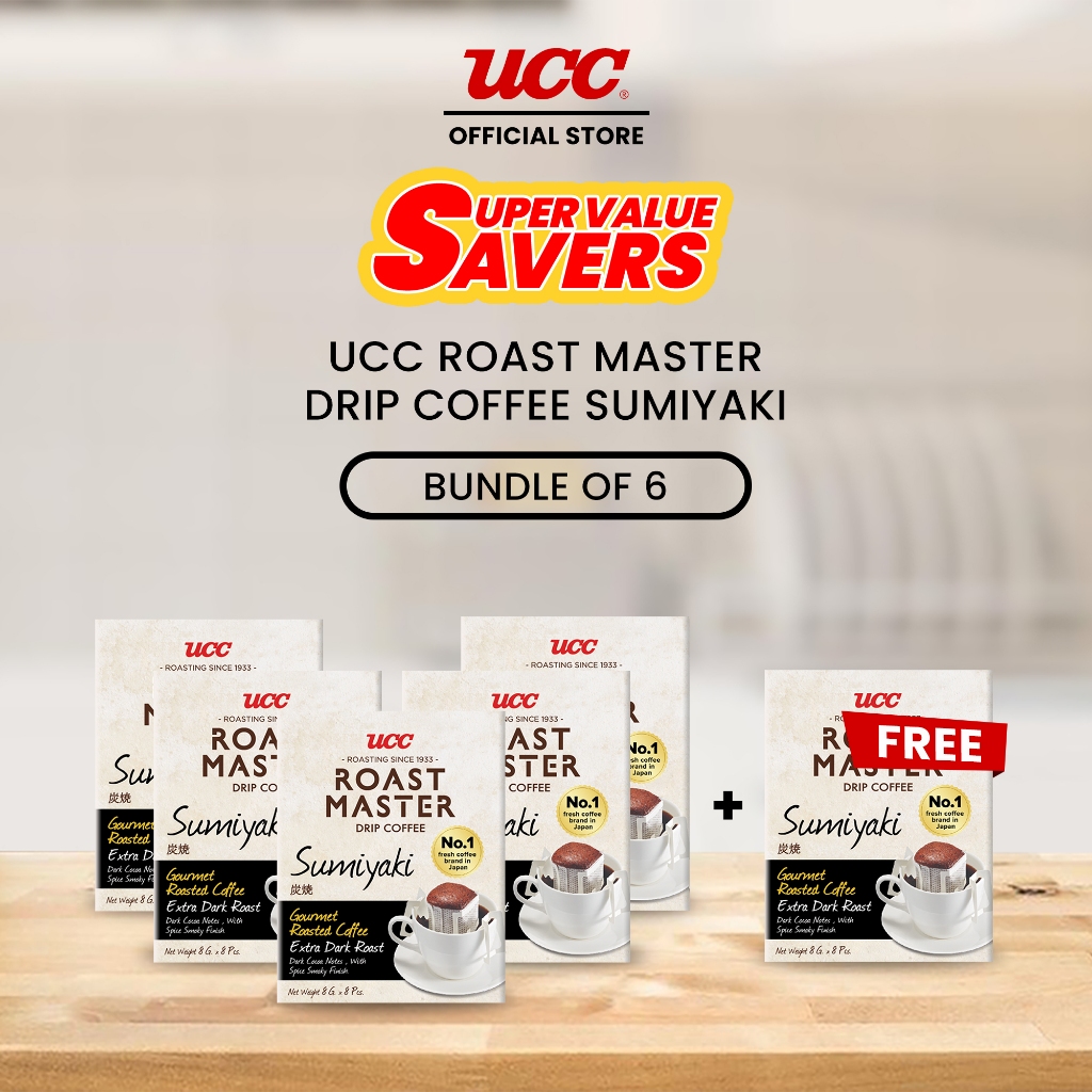 UCC Roast Master Drip Coffee Sumiyaki 8g Buy 5, Get 1 FREE | Shopee ...