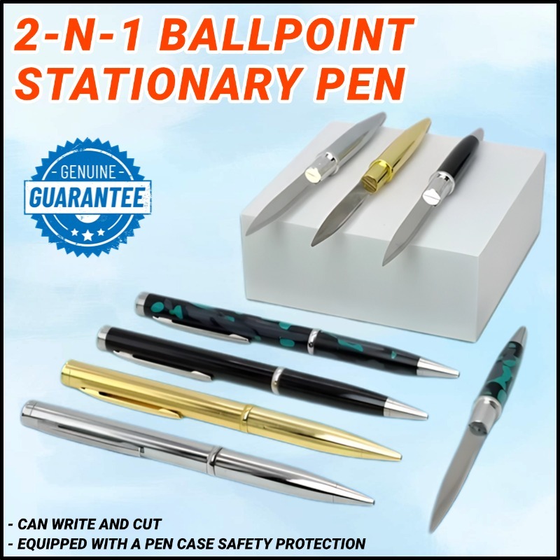 Ballpoint Pen 2 in 1 with Blade Multifunctional Stationery Gift Knife ...