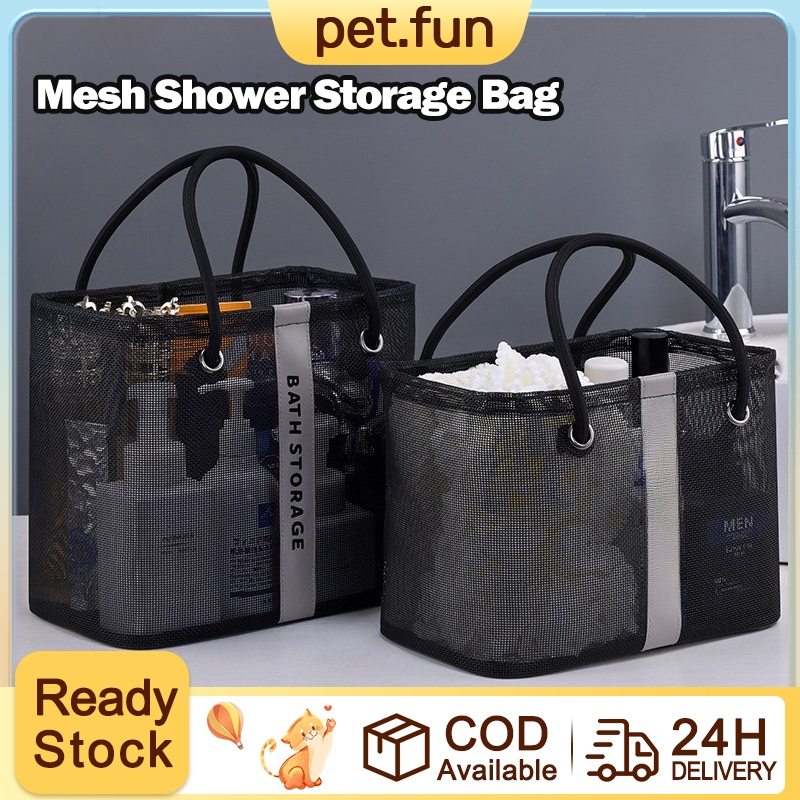 Large Mesh Swim Bag Shower Pouch Men's Toiletry Bag Student Dorm Bath ...