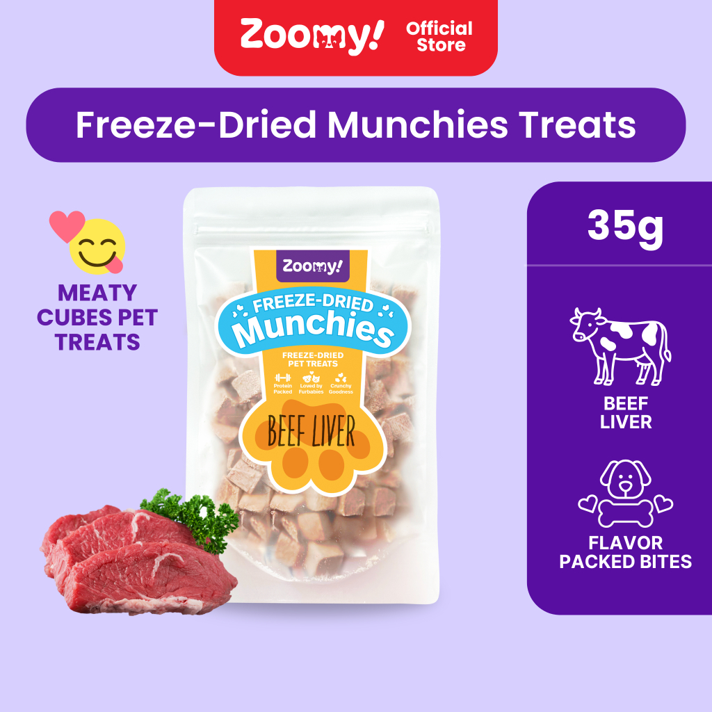 Zoomy! Freeze Dried Beef Liver Munchies | Real Meat High Protein Smart ...