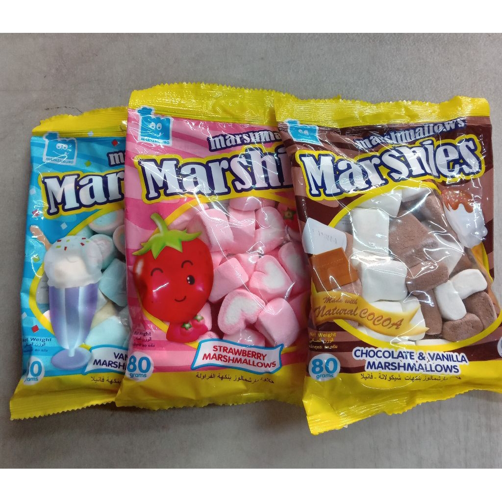 MARSHIES MARSHMALLOW 3 FLAVORS 80g | Shopee Philippines