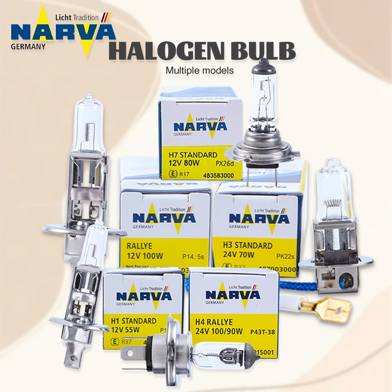 Narva H1/H3/H4/H7/RALLYE Halogen Bulb 12V and 24V 55w,70w,100w Made in ...