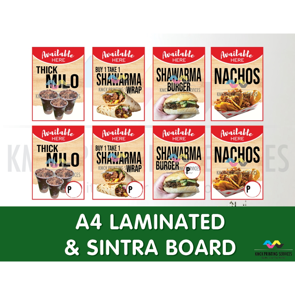 Thick Milo | Shawarma Buy 1 take 1 | Shawarma Burger | Nachos Signages ...