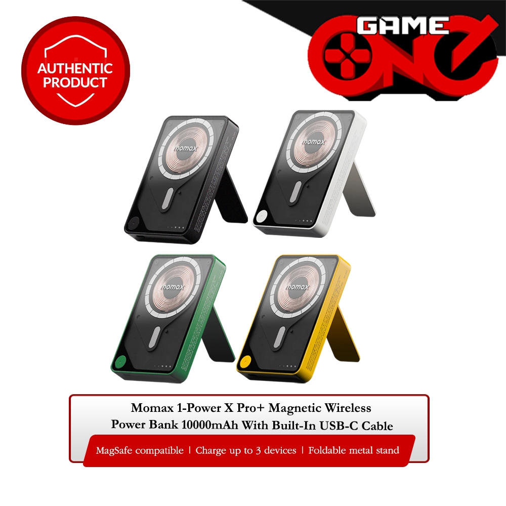 Momax 1-Power X Pro+ Magnetic Wireless Power Bank 10000mAh With Built ...