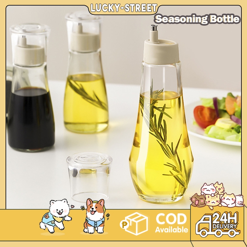 150/260 ML Glass Table Condiment Bottle Seasoning Dispenser Soy Sauce ...