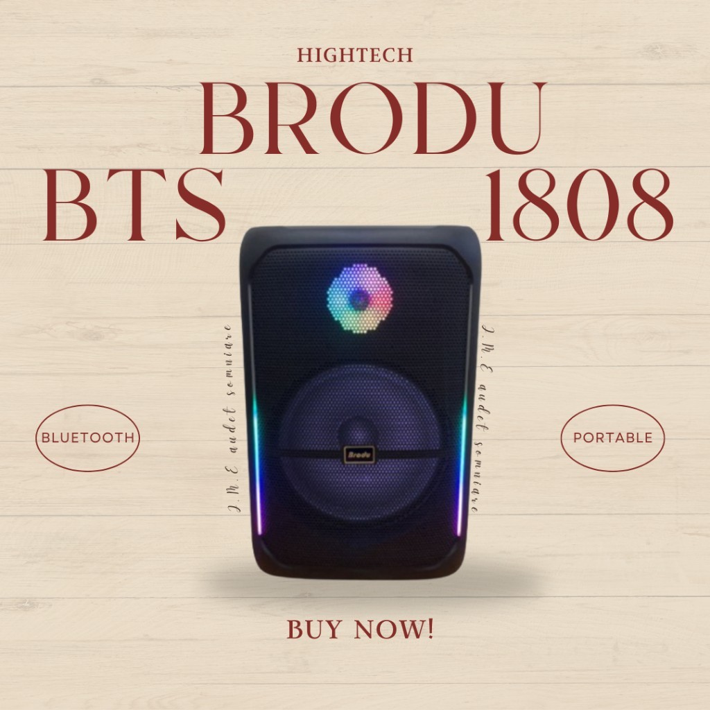 ORIGINAL BTS-1808 Trolley Rechargeable Wireless FM Audio Speaker ...