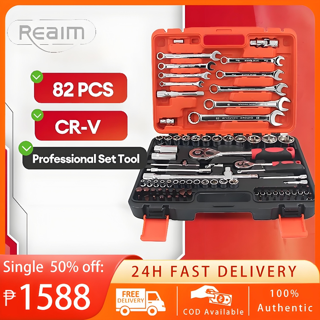 82 Pcs Socket Wrench Set,Heavy Duty,Original,with Car Torque Tool Box ...