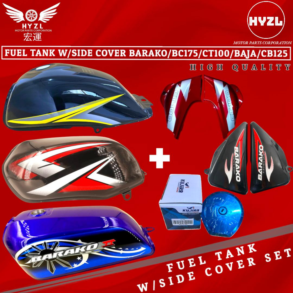 IMPORTED JAPANESE MATERIALS FUEL TANK/GAS BARAKO/CT100/CB125/ WITH SIDE ...