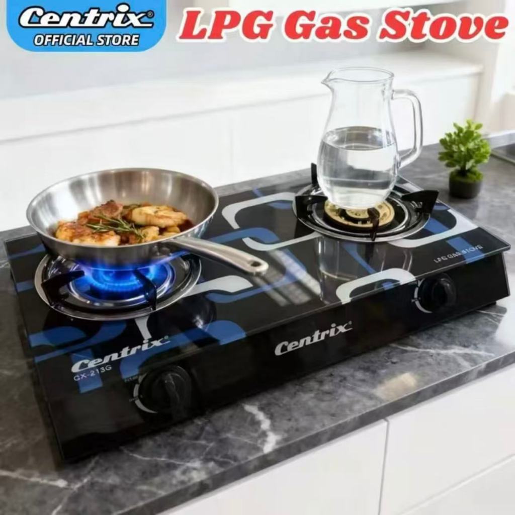 Centrix Double Burner Glass Gas Stove CX-213G | Shopee Philippines