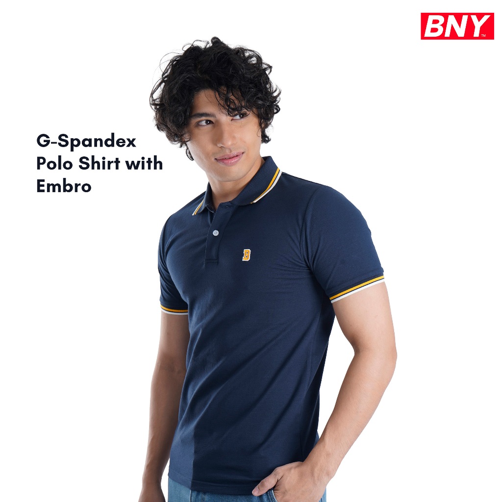 BNY Mens' G. Spandex Polo Shirt With Demo (099) | Shopee Philippines