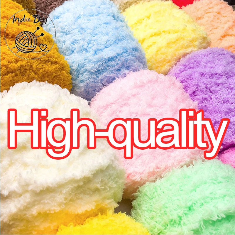 3 Plys Coral Fleece Fluffy Yarn Polyester Super Bulky (approx. 100g ...
