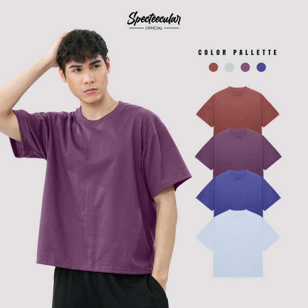 Specteecular Neutrals Plain Boxy Cropped Oversized Shirt For Men Women ...