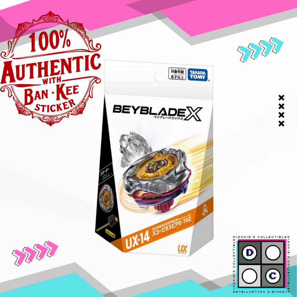 Beyblade X UX-14 ScorpioSpear 0-70Z | Original Takara Tomy w/ Ban Kee ...