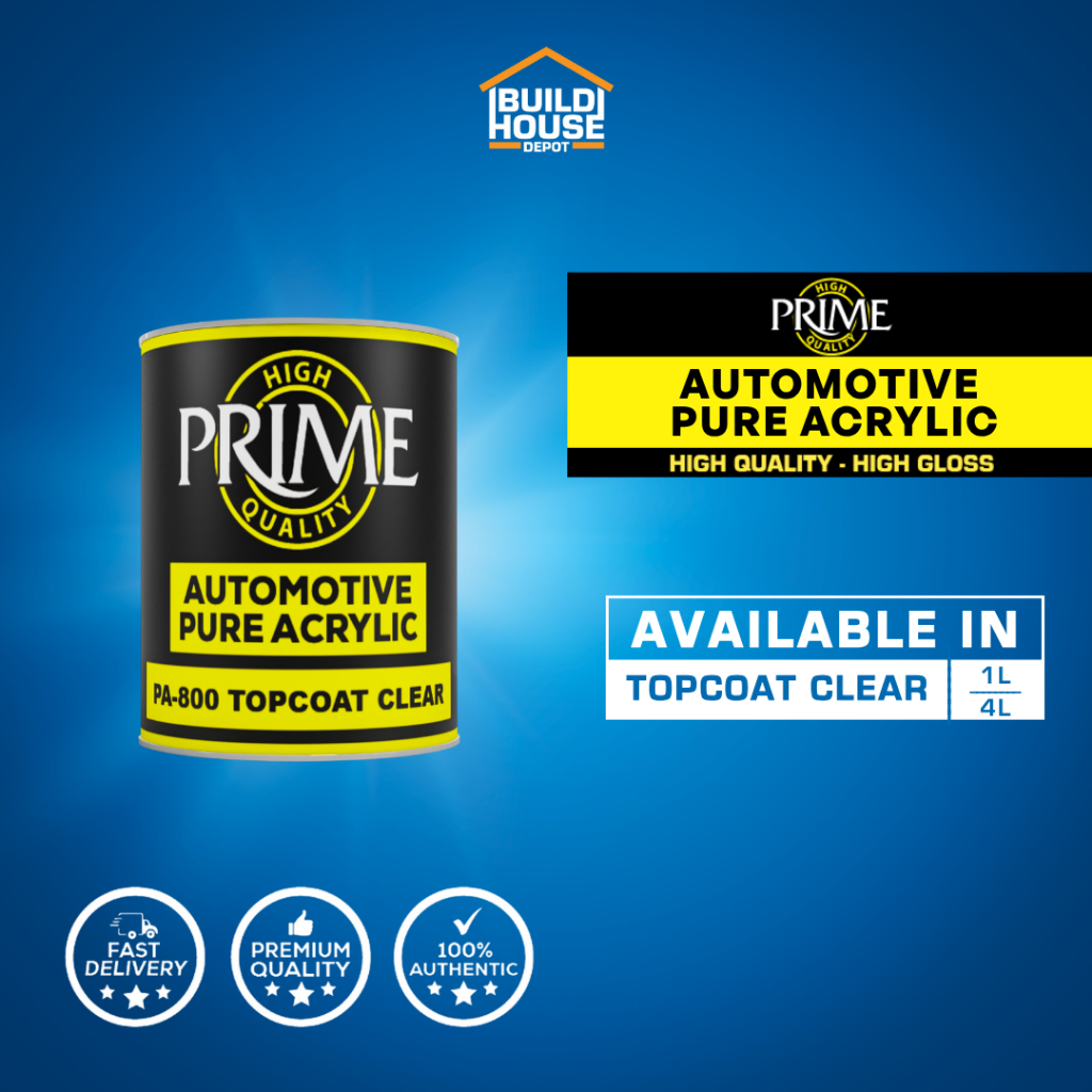 PRIME Automotive Pure Lacquer - Topcoat Clear - 1L | 4L | Shopee ...