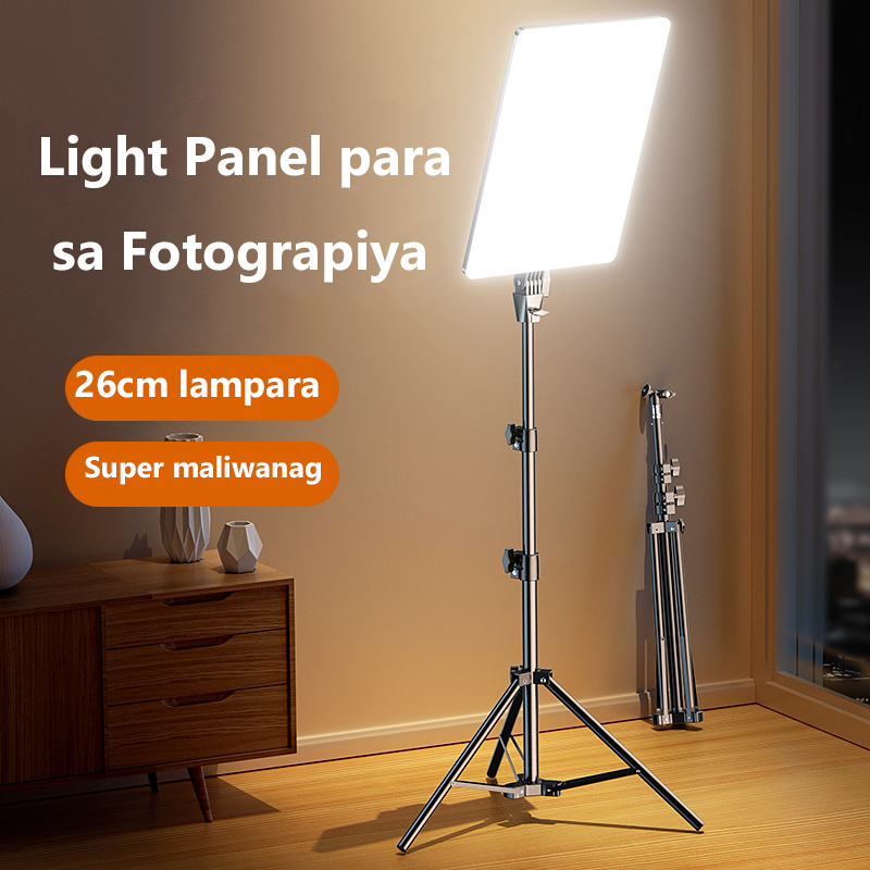 6/8/10/16 Inch LED Video Light Panel Light With Tripod Diffuser Light ...