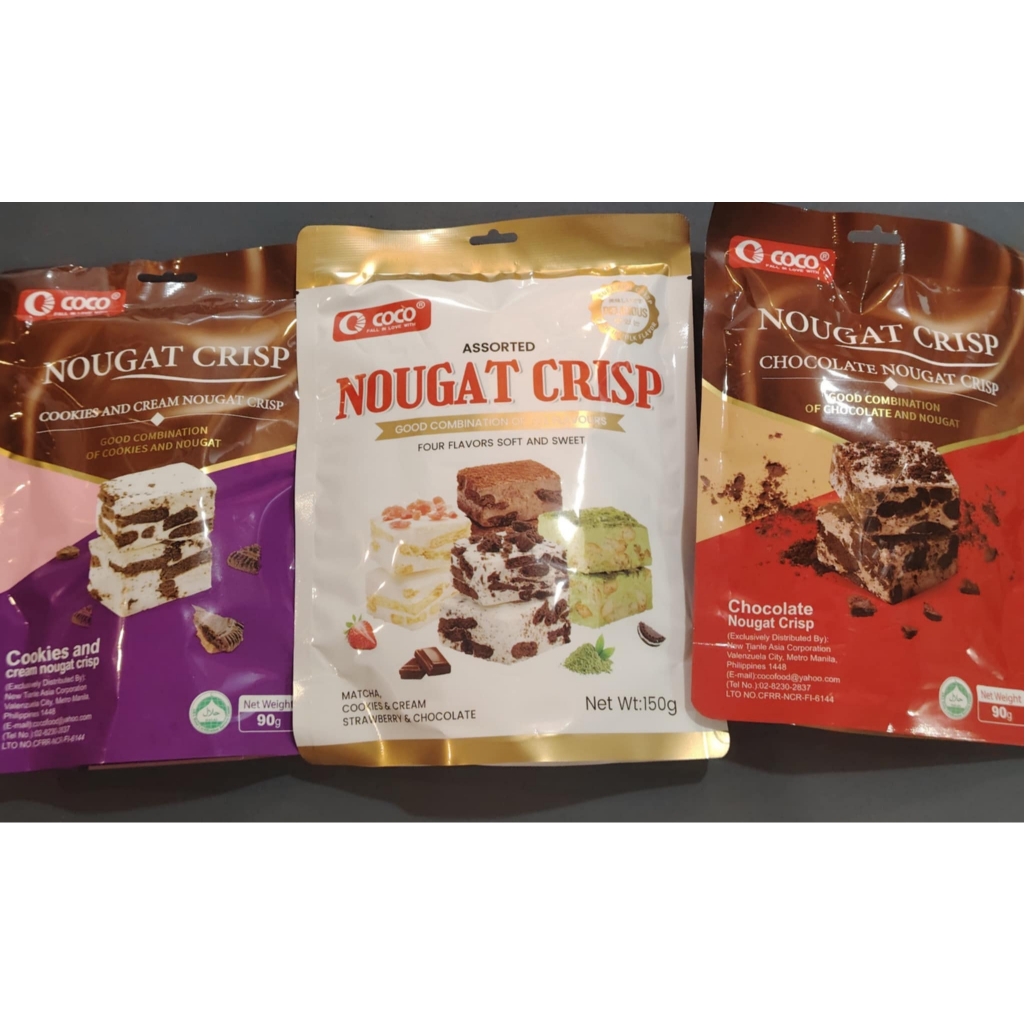 COCO NOUGAT CRISP MATCHA/ COOKIES&CREAM/ STRAWBERRY/ CHOCOLATE | Shopee ...