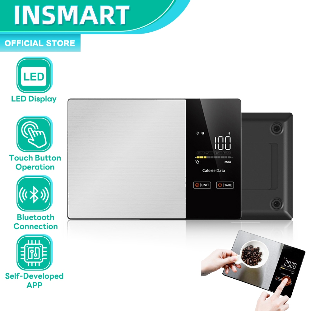 INSMART Digital Kitchen Scale With App 5KG Food Calorie Display Food ...