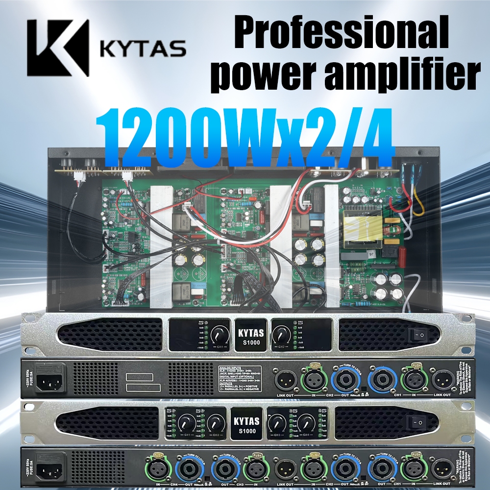 KYTAS Professional Class D Power Amplifier 1200W Two/Four Channels for ...