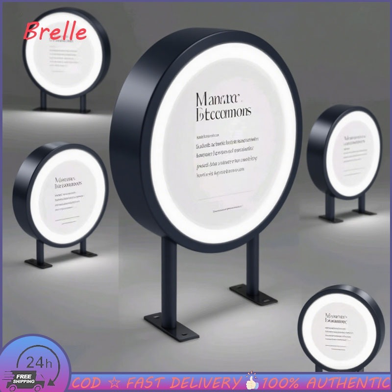 LED Light Box Round Advertising Lightbox Outdoor Double Side Standing ...
