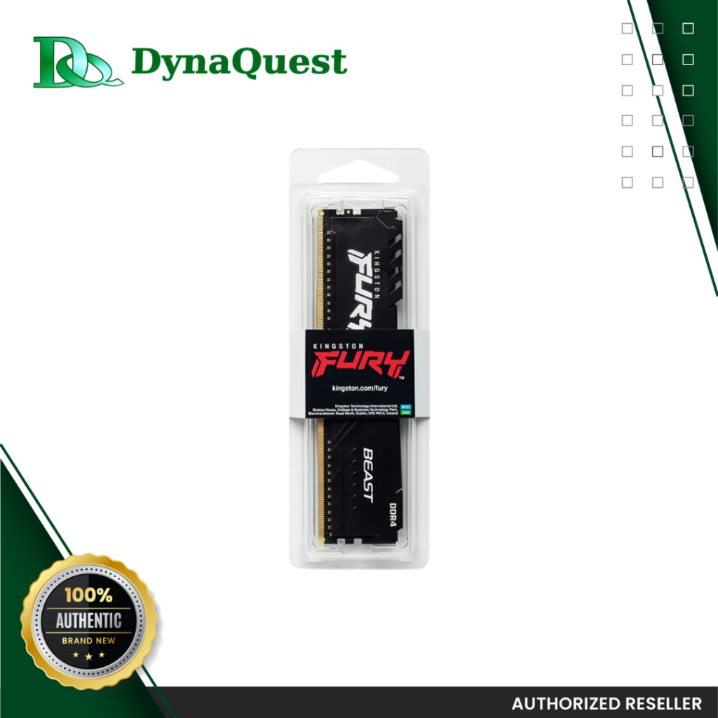 Kingston Fury Beast 8GB DDR4 3200MHz CL16 KF432C16BB/8WP Desktop Memory ...