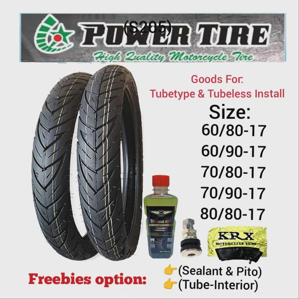Power S205 size 17 heavy duty with free sealant & Pito | Shopee Philippines