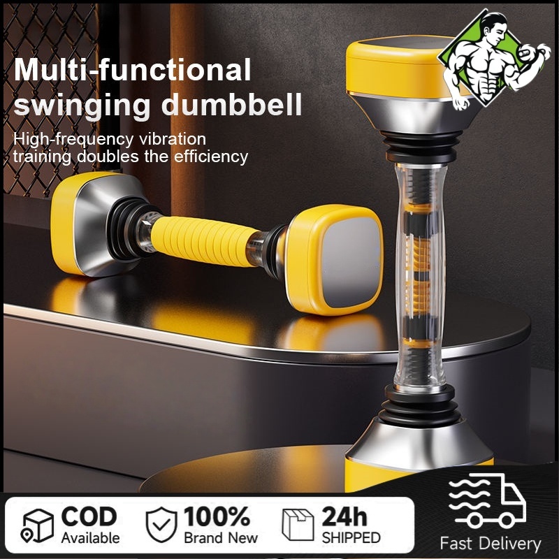 Fitness Home Adjustable Dumbbell Swinging Vibration Dumbbell Exercise ...