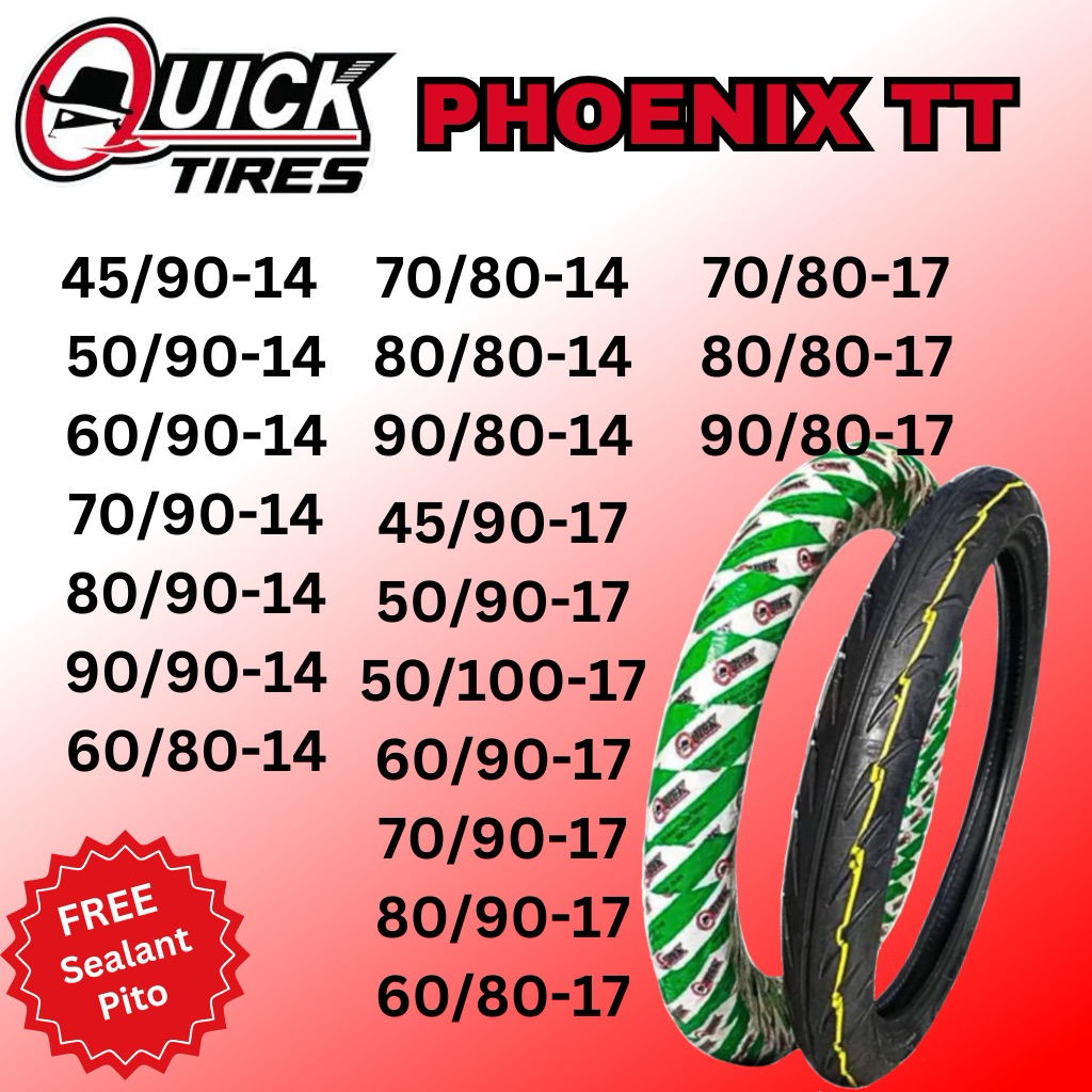 Quick Phoenix Motorcycle Tire Tubetype | Shopee Philippines