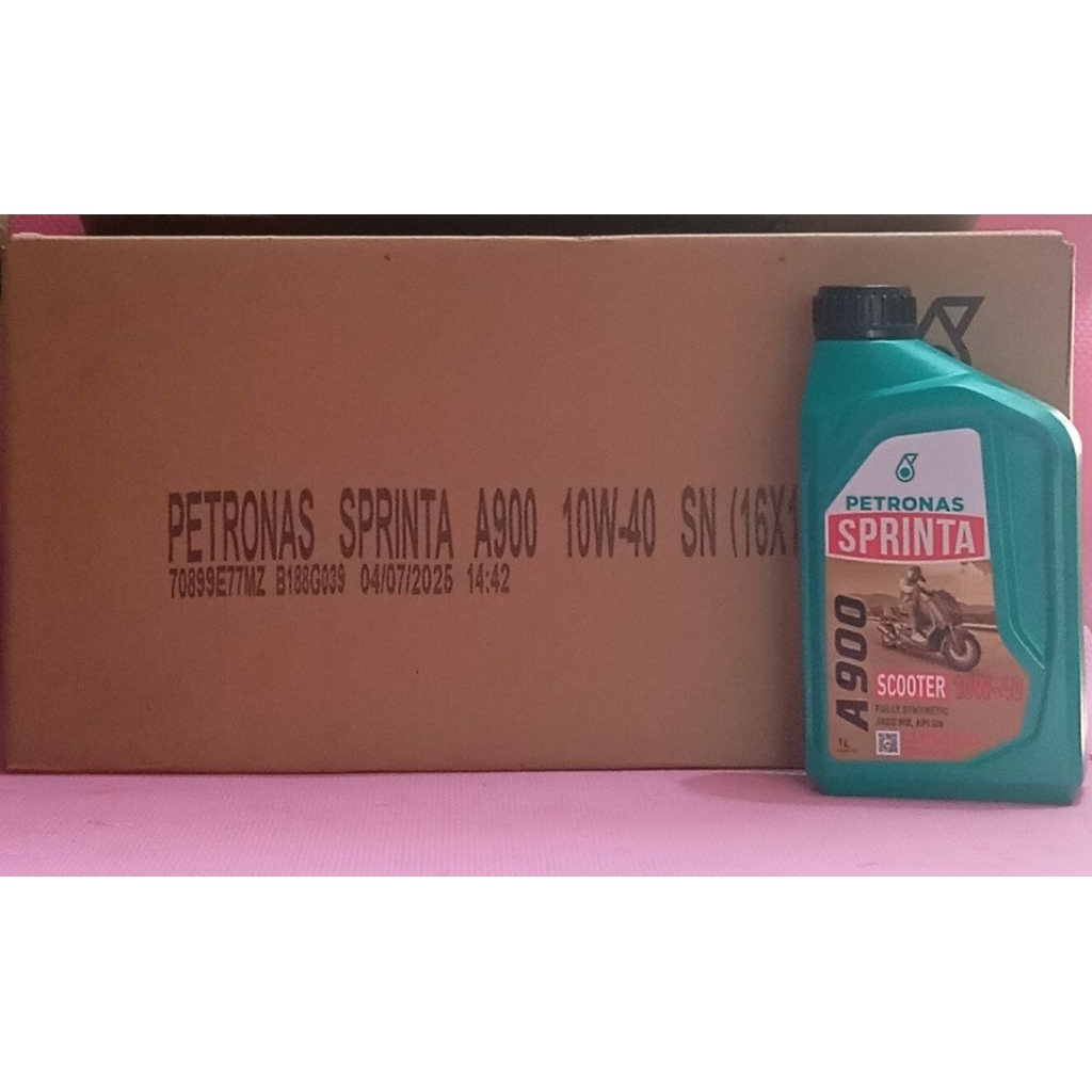 1 Box Petronas Sprinta A900 Scooter 10w40 1L Fully Synthetic -16pcs/Box ...