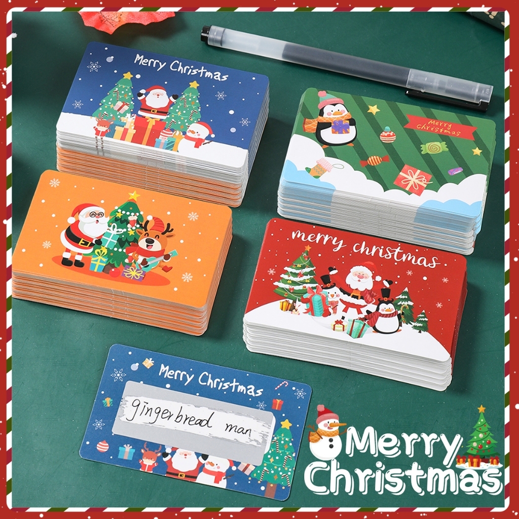 20/40Pcs Cartoon Christmas Scratch Card DIY Christmas Gift For Kids ...
