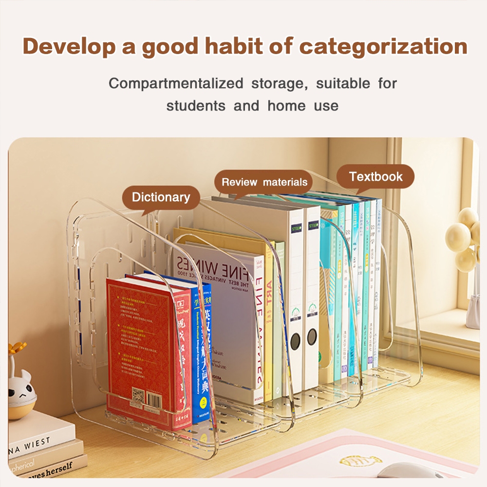 File Organizing Bookshelf Divided DisplayTransparent Desktop Bedroom ...