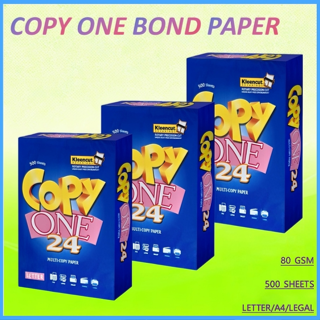 Copy One 80gsm Bond Paper White Inkjet For School And Office Use 500 ...