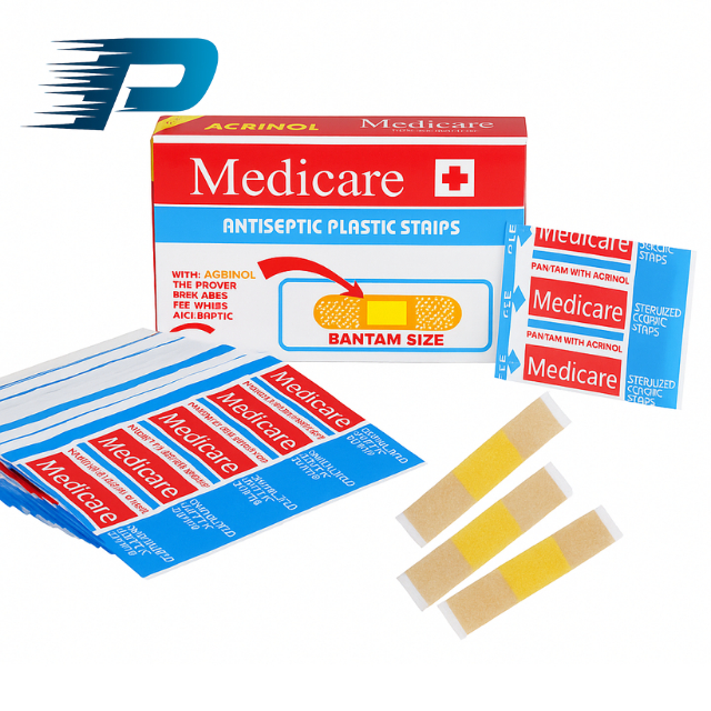 100PCS/BOX Band Aid Medicare Medical Plaster Strips Antiseptic Bandage ...